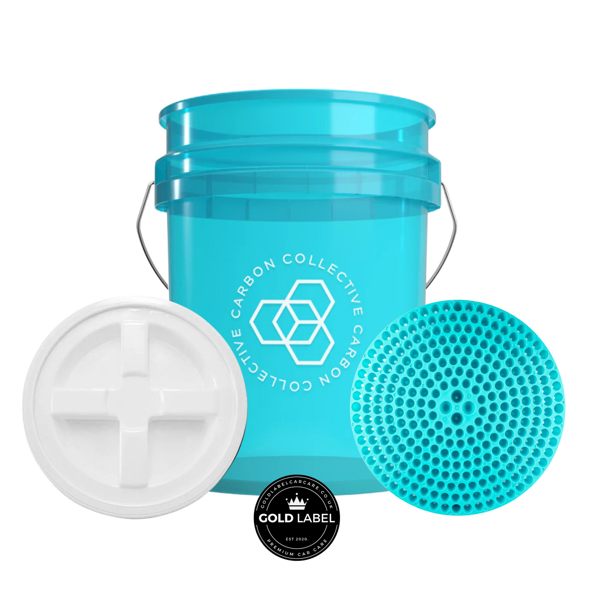 Carbon Collective Transparent Teal Bucket, Vortex Grit Guard & Gamma S ...