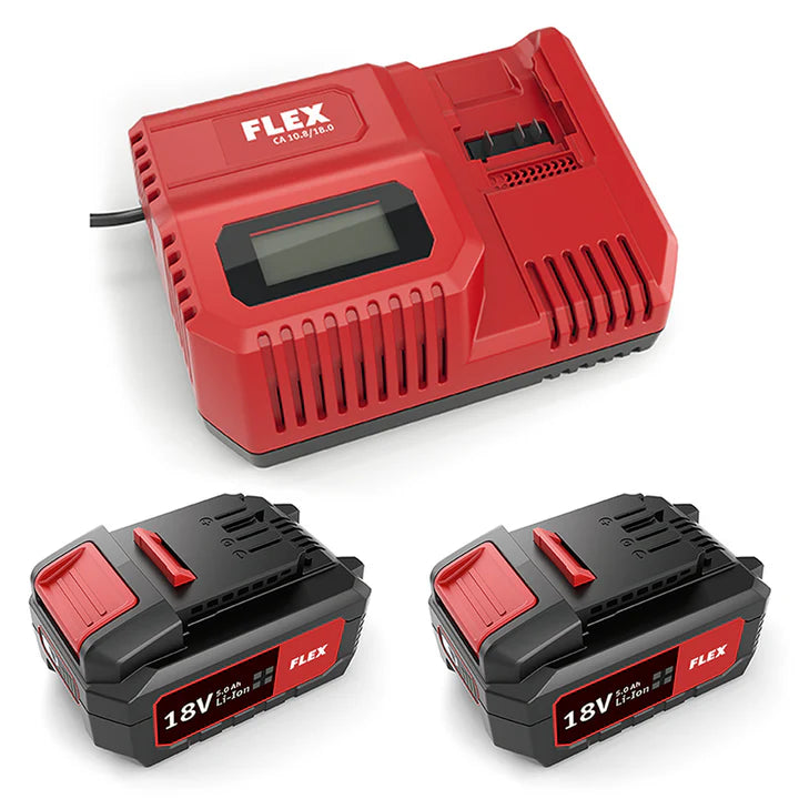 Flex Power 55 R/BS P-Set 55 R/BS - 2 x 5Ah Batteries & Charger Kit ...